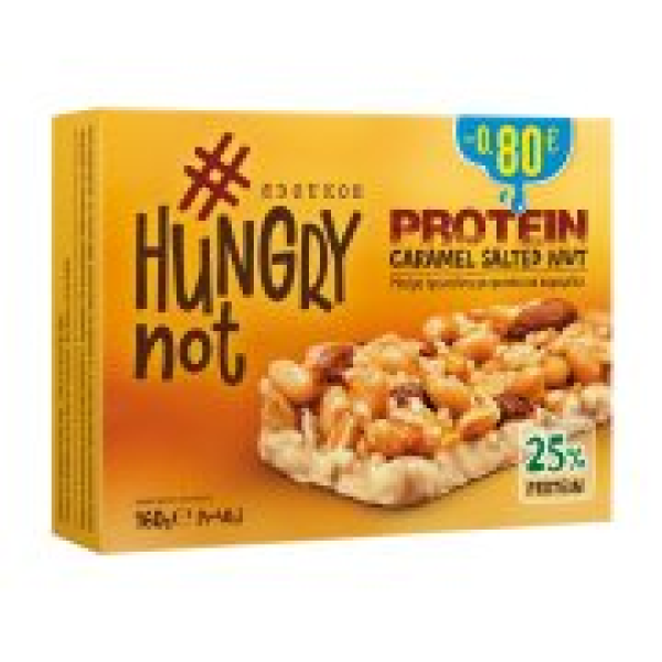Μπάρες πρωτείνης HUNGRY NOT καραμέλα & φιστίκι 4x40gr (-0,80€)