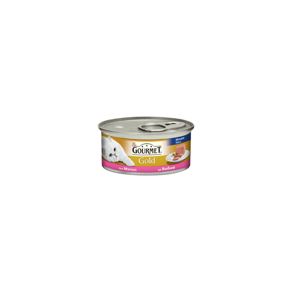 Γατοτροφή GOURMET gold βοδινό μους 85gr