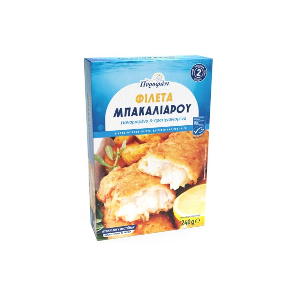 Μπακαλιάρος ΠΥΡΟΦΑΝΙ φιλέτο πανέ 240gr