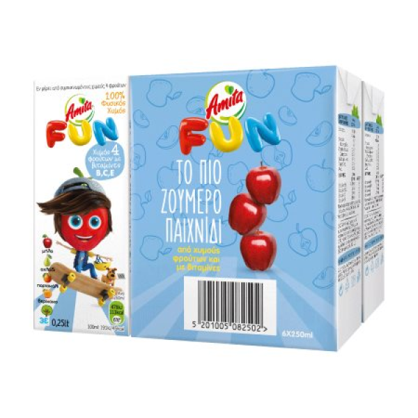 Χυμός AMITA Fun blue 6x250ml