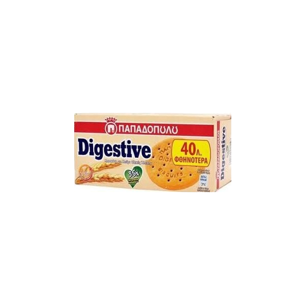 Μπισκότα ΠΑΠΑΔΟΠΟΥΛΟΥ Digestive 35% λιγότερα λιπαρά 250gr (-0,40€)