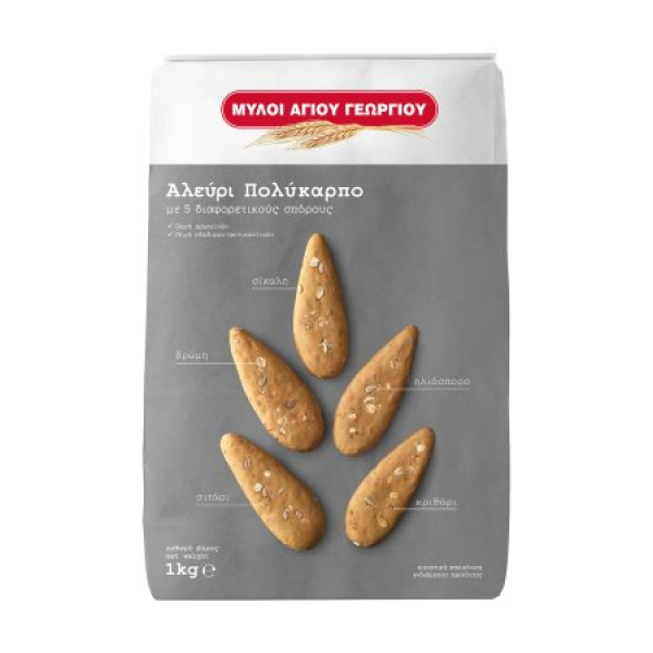 Αλεύρι ΜΥΛΟΙ ΑΓ. ΓΕΩΡΓΙΟΥ πολύκαρπο 1kg