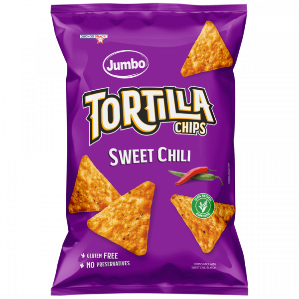 Πατατάκια JUMBO Tortilla sweet chilli 100gr