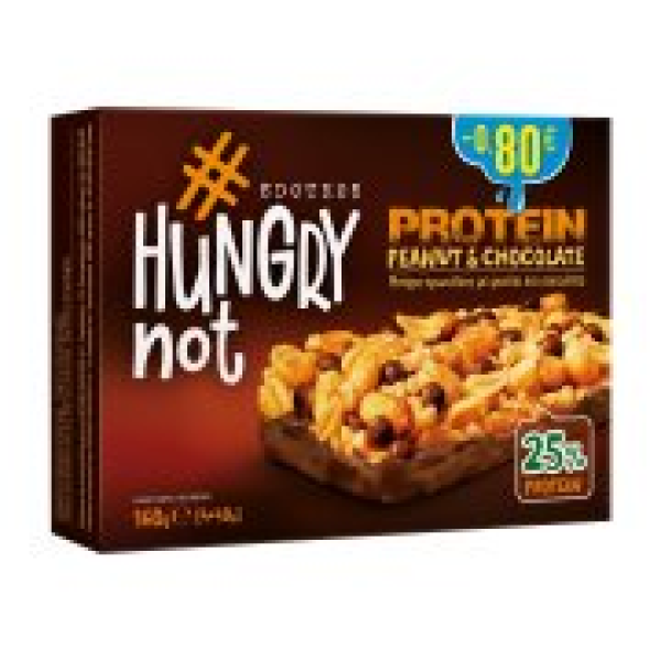 Μπάρες πρωτείνης HUNGRY NOT σοκολάτα & φυστίκι 4x40gr