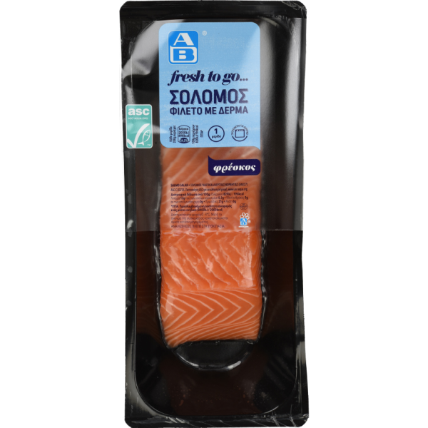 Σολομός φιλέτο AB fresh to go με δέρμα 250gr