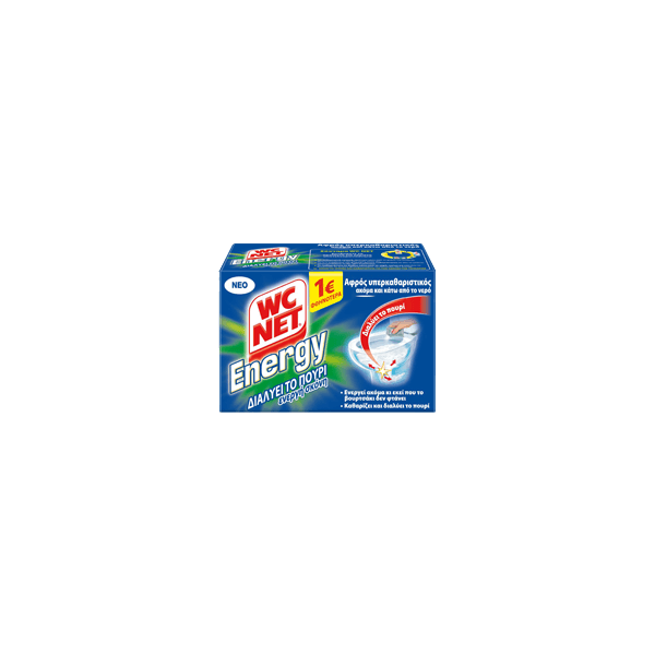 Αποφρακτικό WC Net energy powder 6x60gr (-1€)