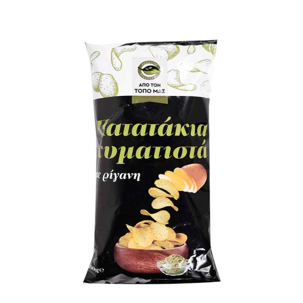 Chips ΜΑΣΟΥΤΗΣ ΑΠΟ ΤΟΝ ΤΟΠΟ ΜΑΣ κυματιστά ρίγανη 100gr